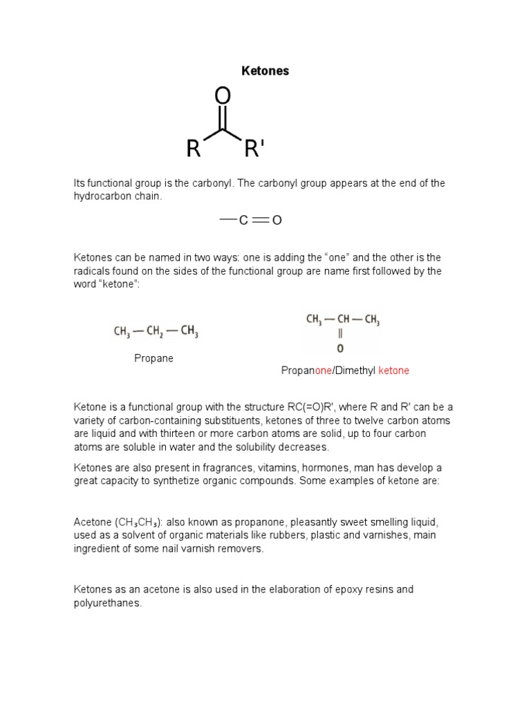 Ketones | PDF | Science & Mathematics | Technology & Engineering