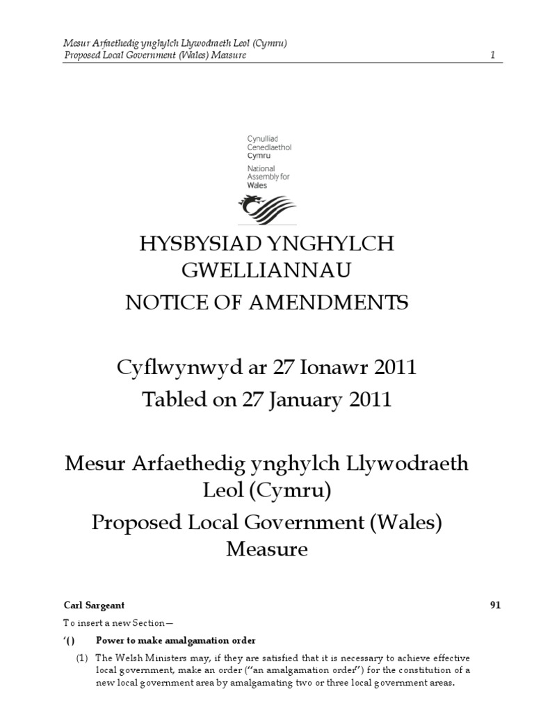 Proposed Local Government Measure Wales | PDF | Home & Garden
