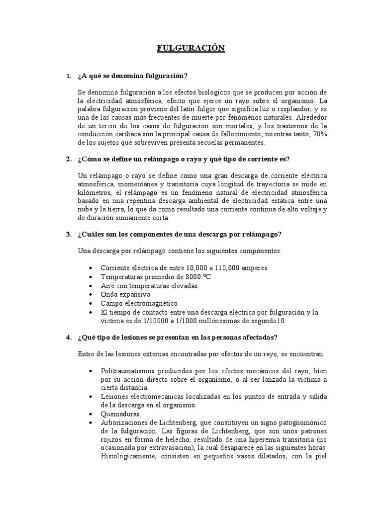 Fulguración | PDF | Relámpago | Electricidad Atmosférica