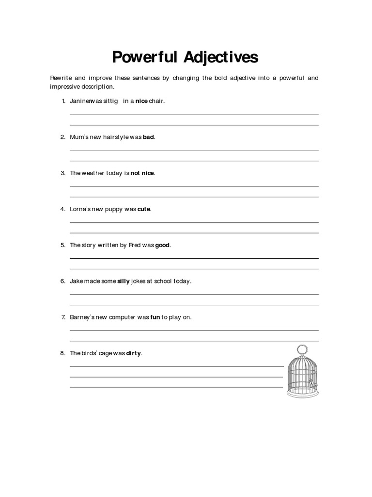 Powerful Adjectives 2 PDF | PDF