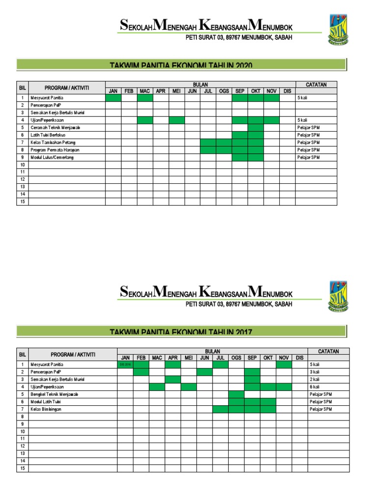 03 Takwim Panitia | PDF