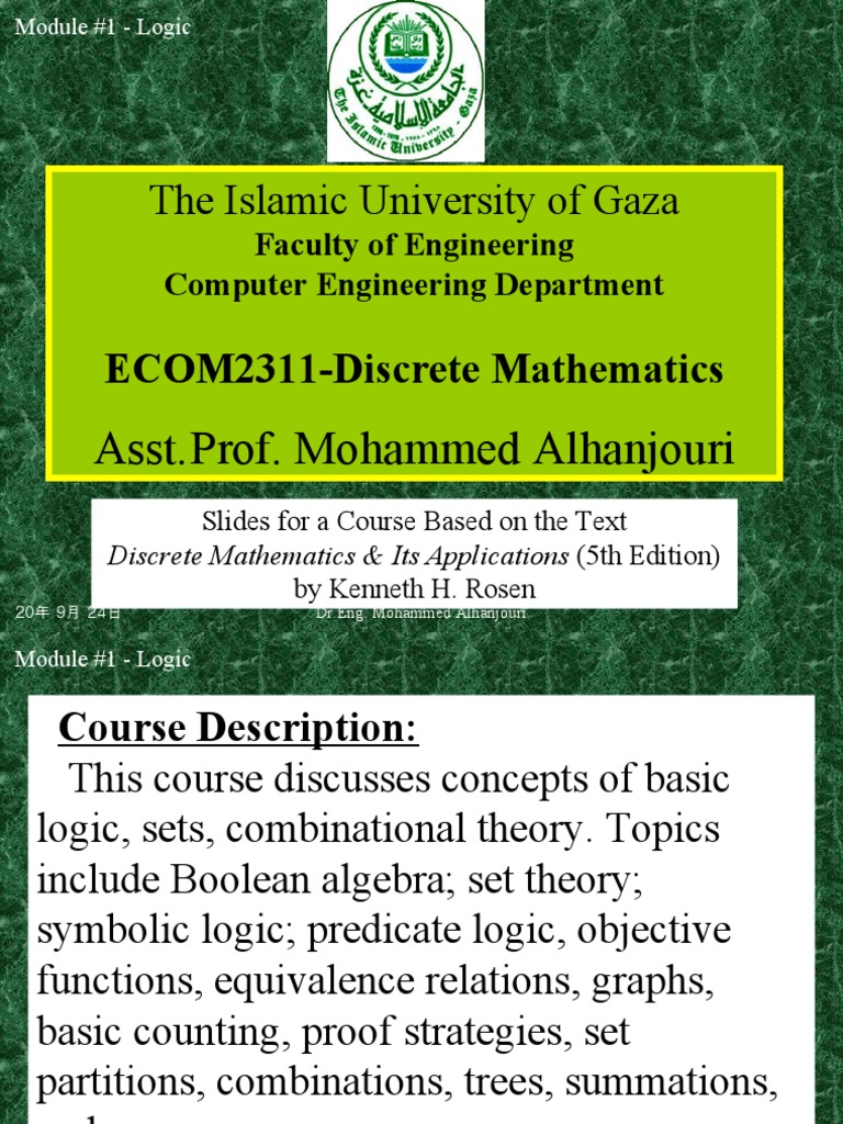 Module 1 Logic | PDF | First Order Logic | Mathematical Logic