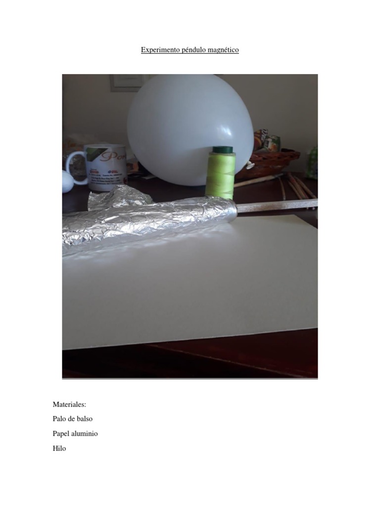 Péndulo Magnético: Experimento y Cargas | PDF