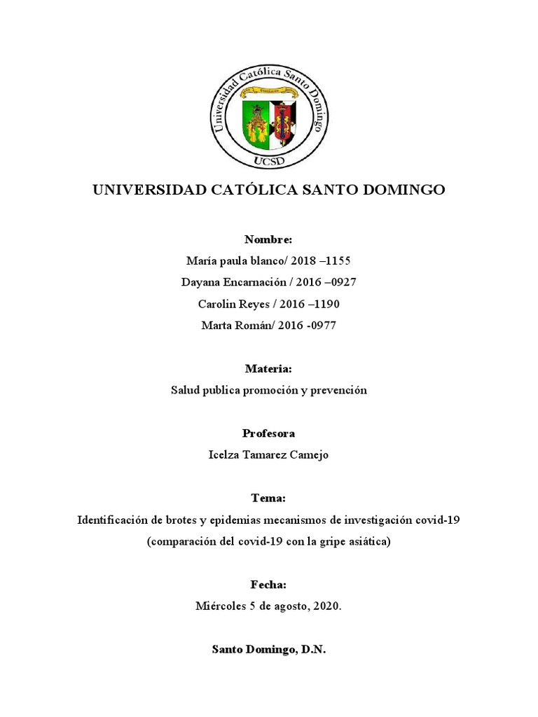 Cavid-19 y La Gripe Asiatica Ultimo Trabajo Icelza | PDF | Influenza ...
