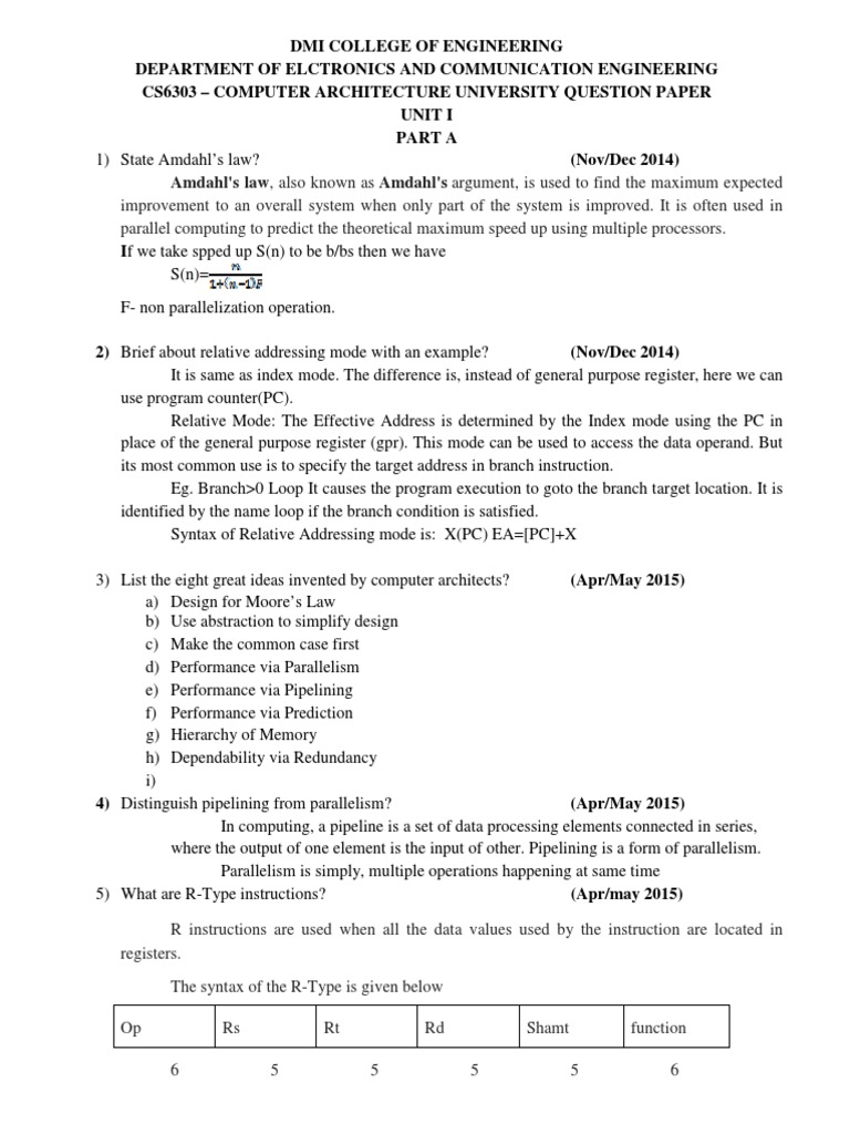 Computer-Architecture Q&A | PDF | Computer Data Storage | Central Processing Unit