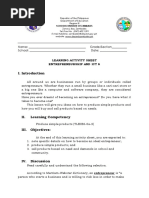 TLE 6 ICT Lesson 1 | PDF | Entrepreneurship | Educational Technology
