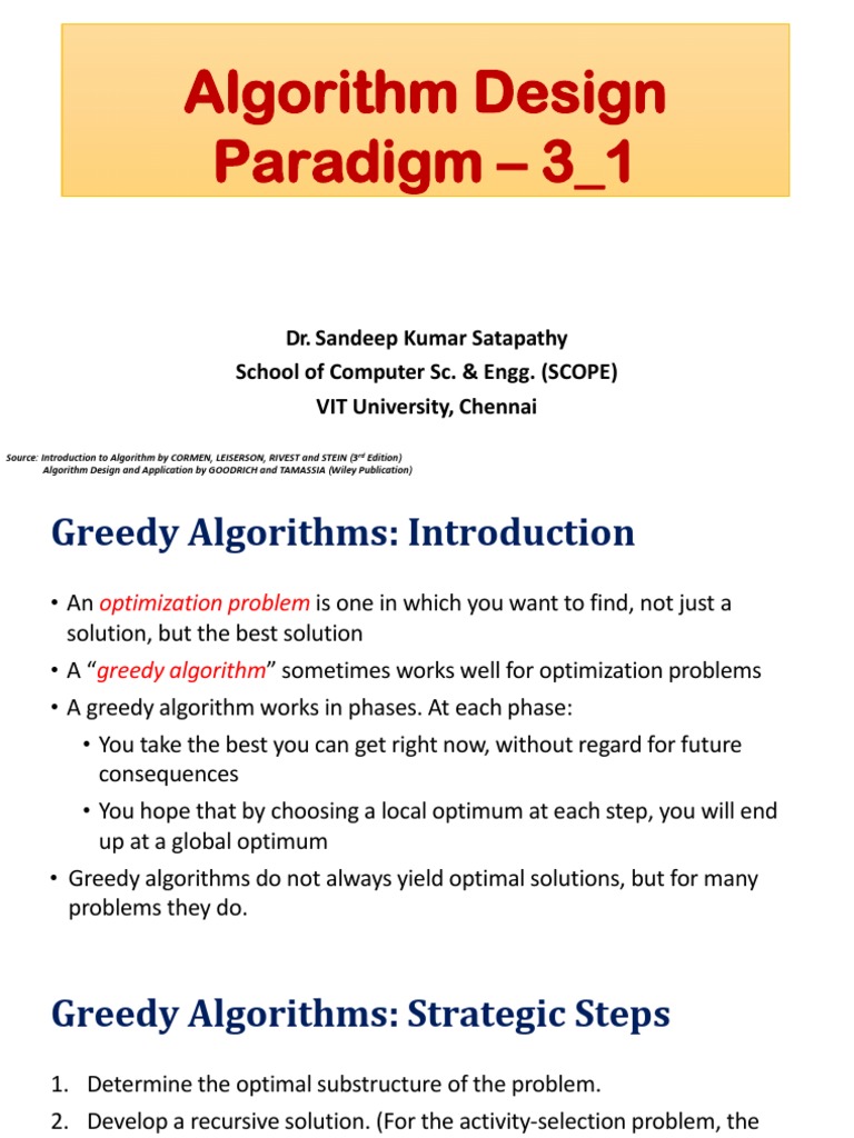 Algorithm Design Paradigm - 3 - 1 | PDF | Mathematical Optimization | Numerical Analysis