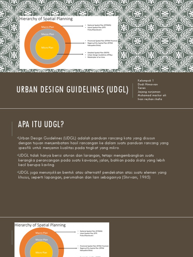 TUGAS 08. Urban Design Guidelines (UDGL) Kel. 1 | PDF