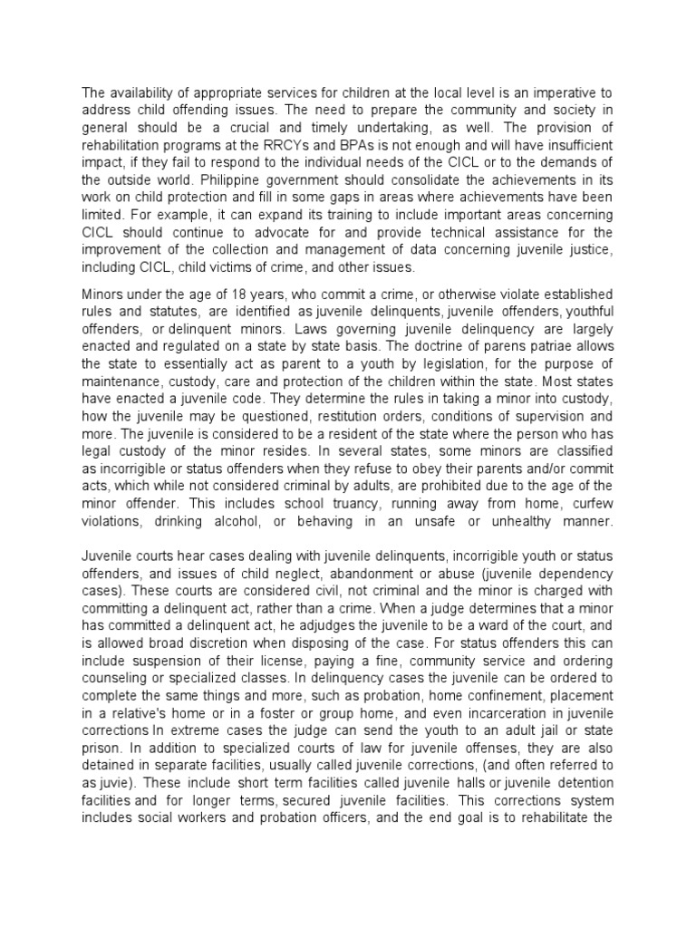 Reflection Paper | PDF | Juvenile Delinquency | Crime & Violence