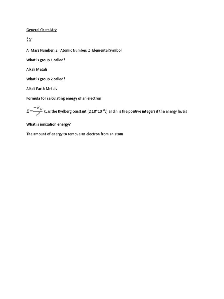 General Chemistry Flashcards Guide | PDF