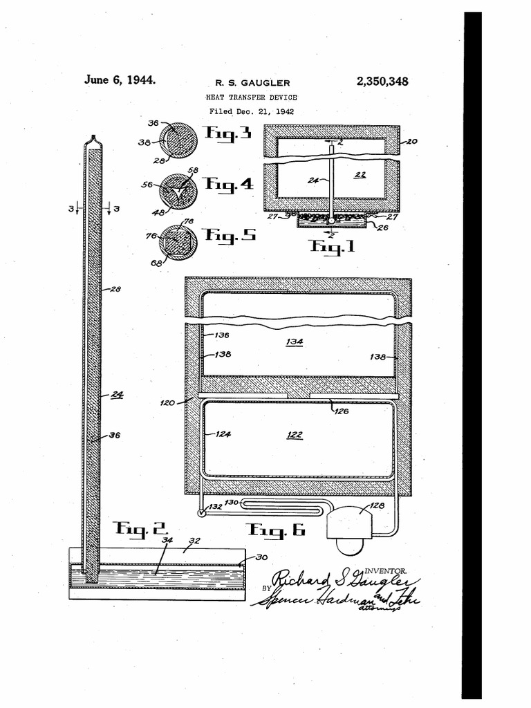 Gaugler, R. S. (1944) - U.S.A. Patent No. 2350348. | PDF | Evaporation ...