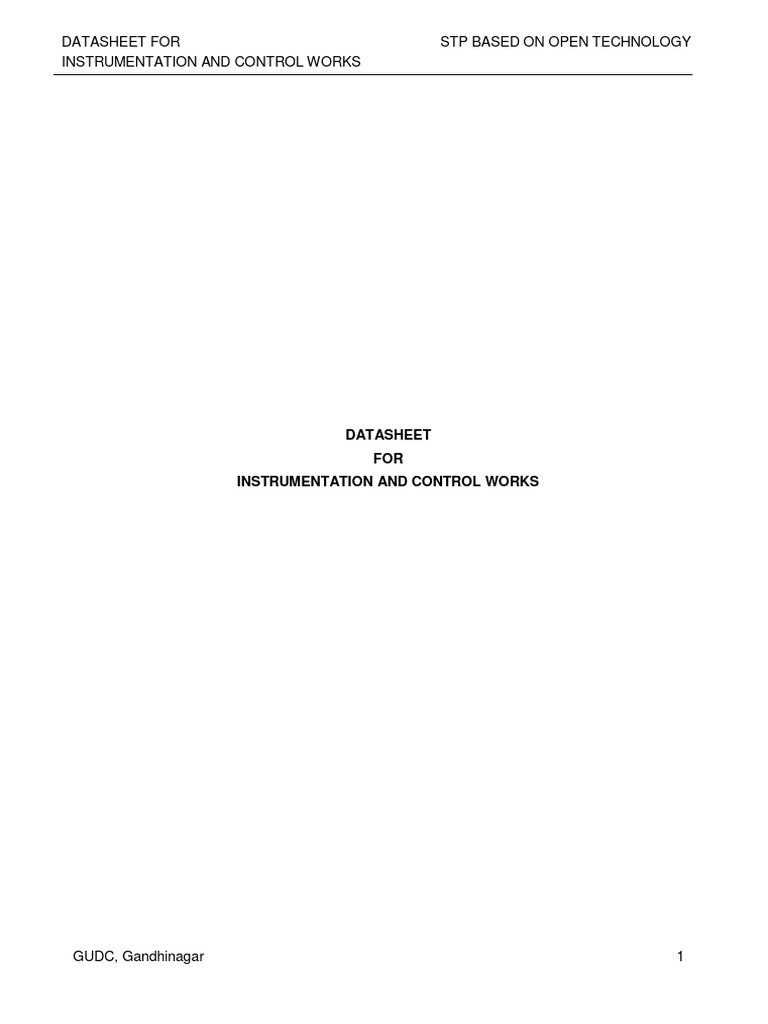 05.datasheet Instrumentation | PDF | Instrumentation | Flow Measurement