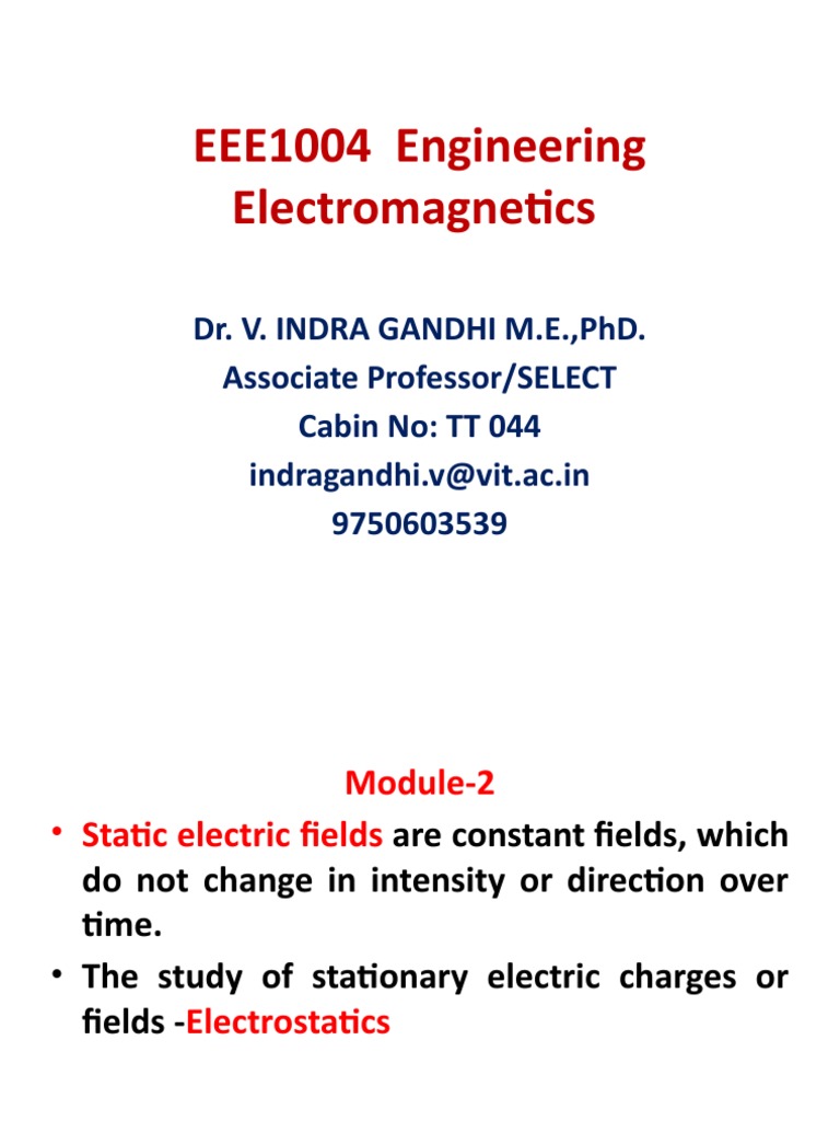 EEE1004 Engineering Electromagnetics | PDF