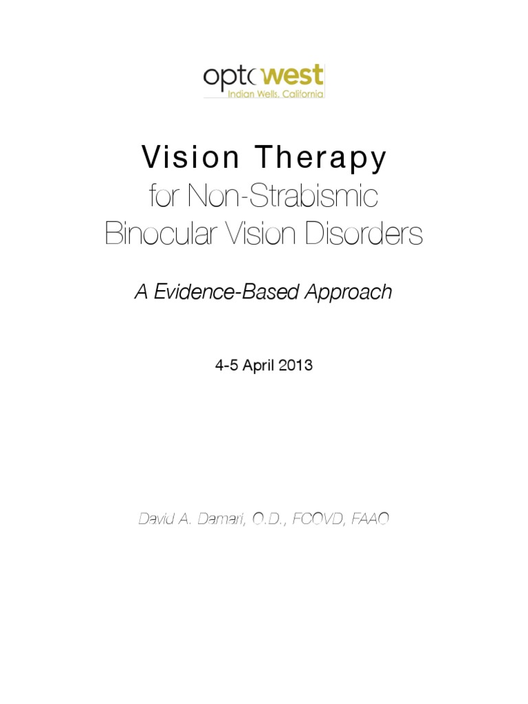 102 - Vision Therapy Handout PDF | PDF | Optometry | Vision
