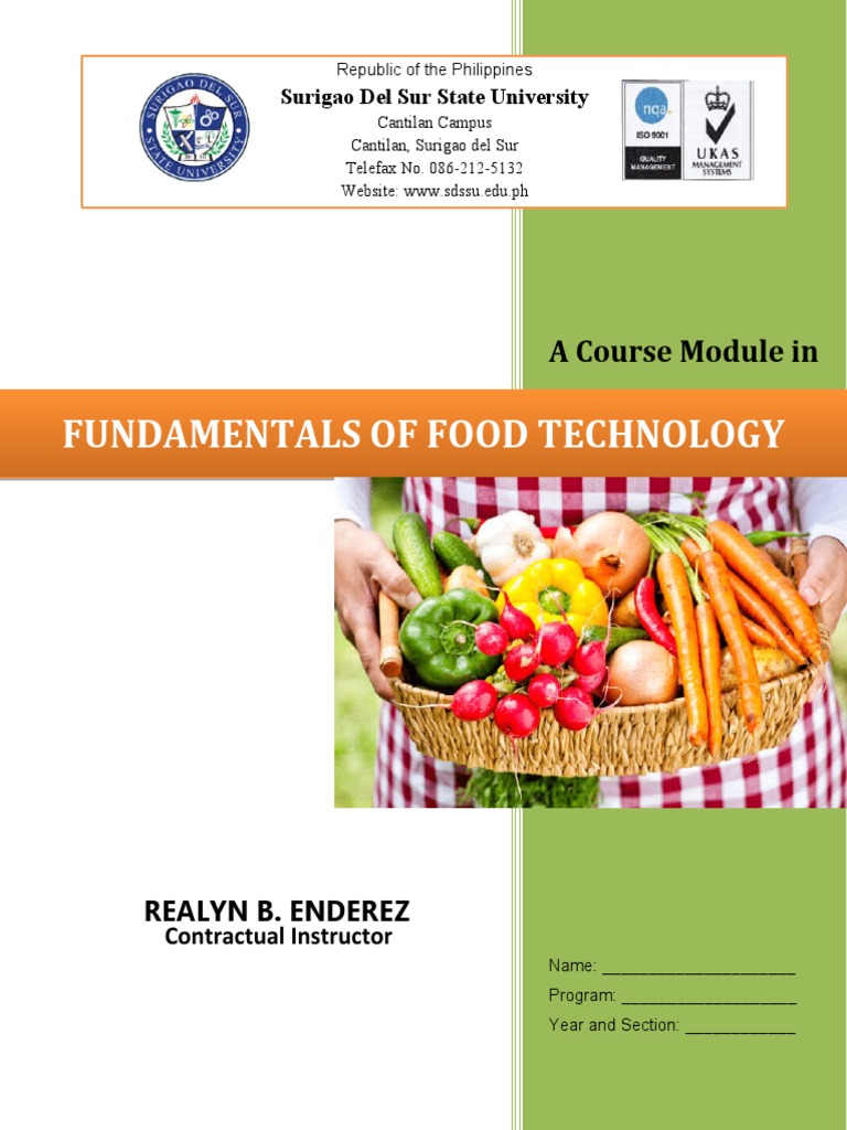 Fundamentals of Food Technology: A Course Module in | Download Free PDF ...
