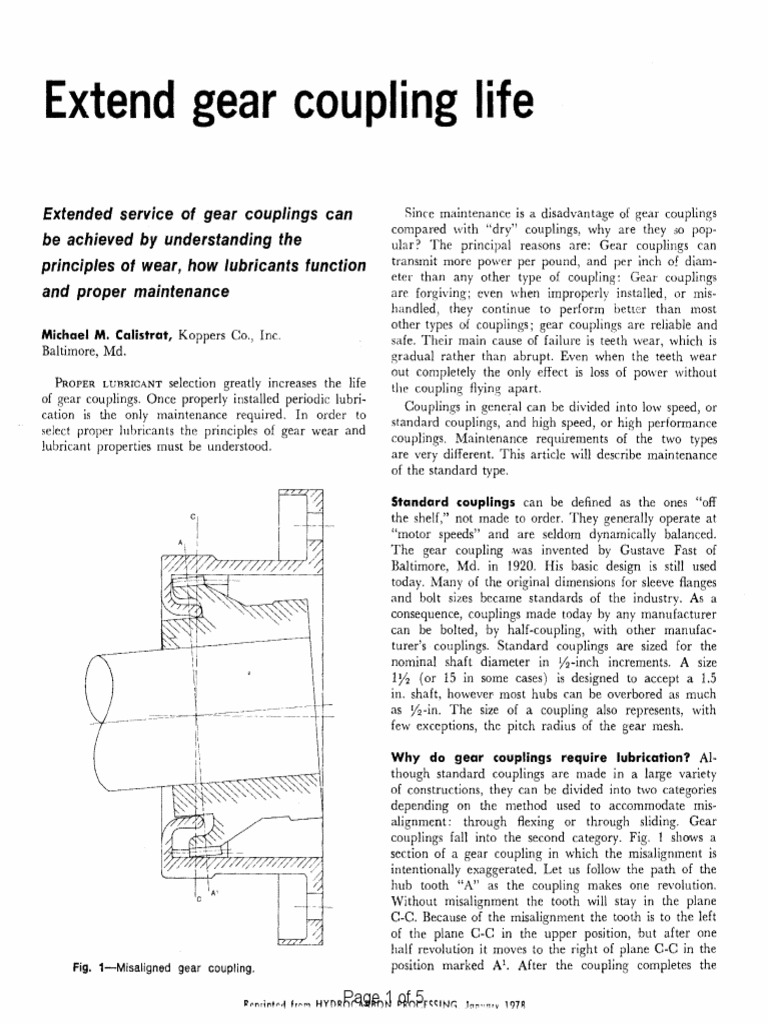 Extend Gear Coupling Life: of Can Be of | Download Free PDF | Gear ...