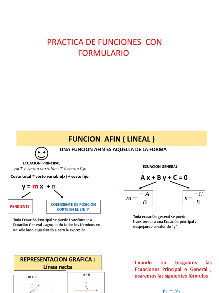 416 Practica Final de Funciones Con Formulario | PDF | Ecuación ...