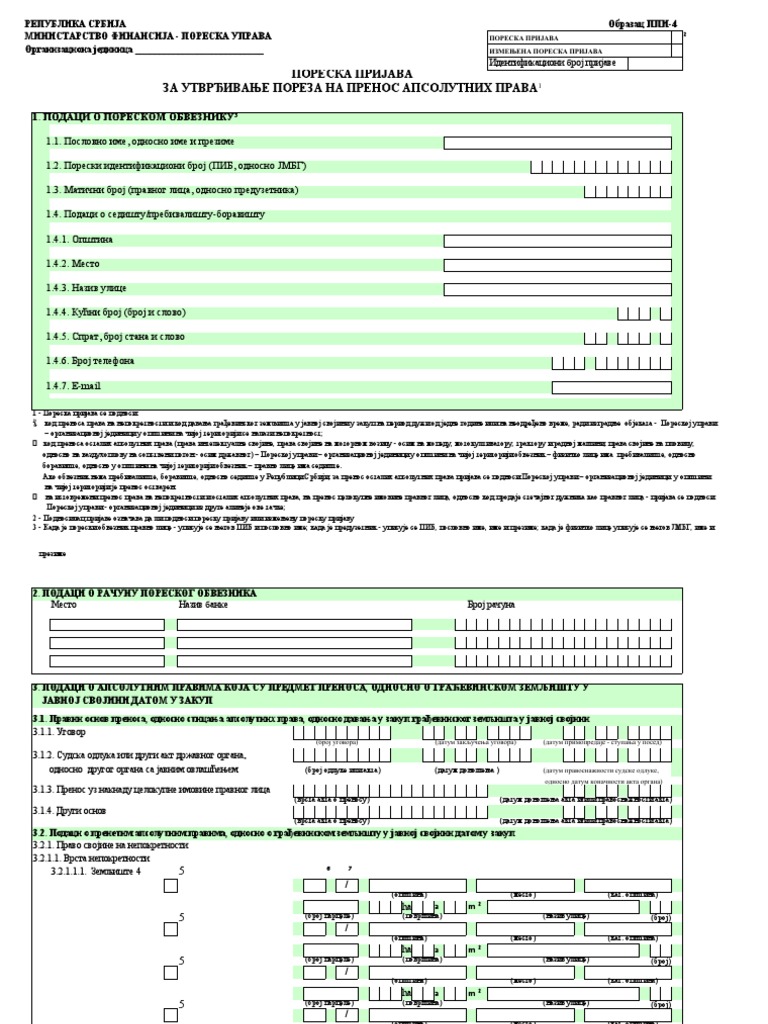 1547-Obrazac PPI-4 | PDF