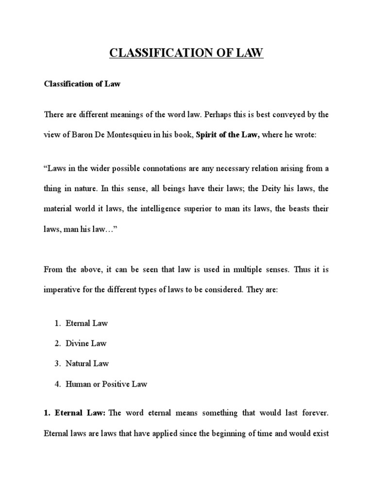 Classification of Law Explained | PDF | Crime & Violence | Crime Thriller
