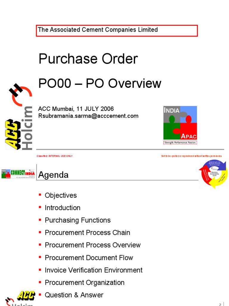 Purchase Order: PO00 - PO Overview | PDF | Receipt | Procurement