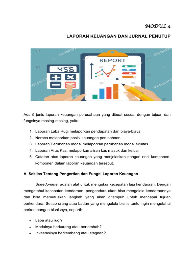 Modul Iv - Laporan Keuangan Dan Jurnal Penutup | PDF