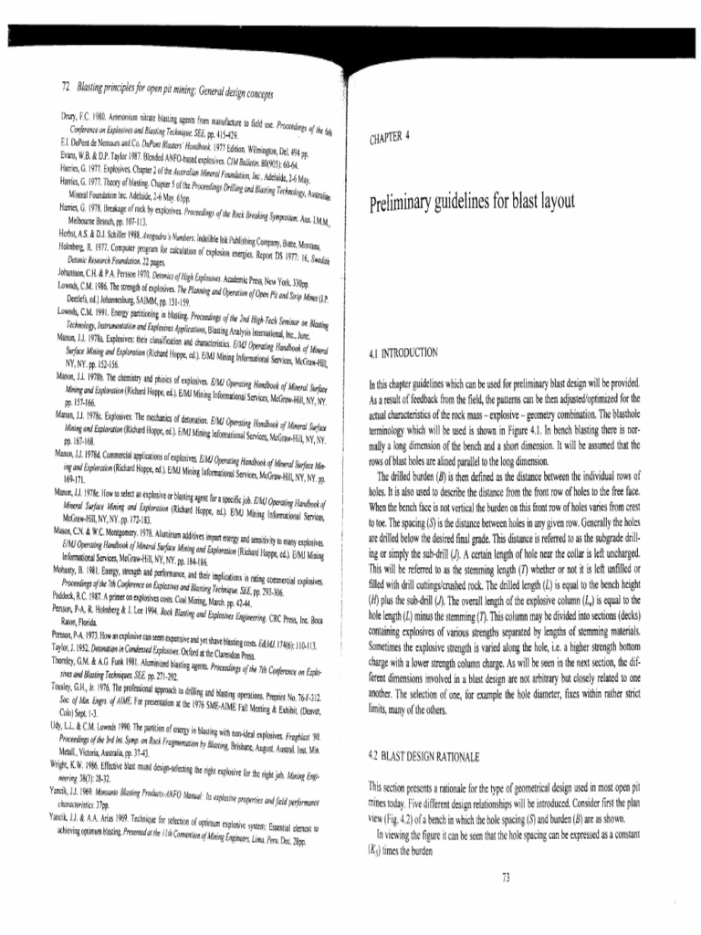 Chapter 4 Preliminary Guidelines For Blast Layout PDF | PDF