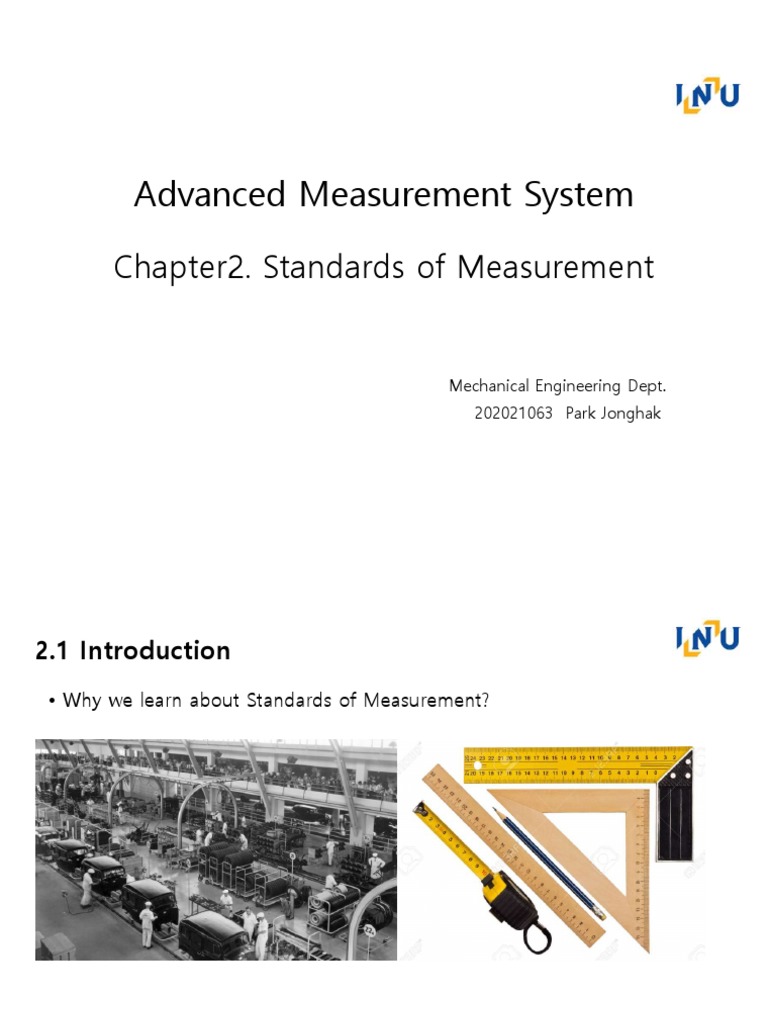 2. Standards of Measurement - 박종학 | PDF | Metre | International System ...