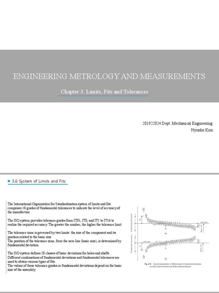 Engineering Metrology and Measurements: Chapter 3. Limits, Fits and Tolerances | PDF ...
