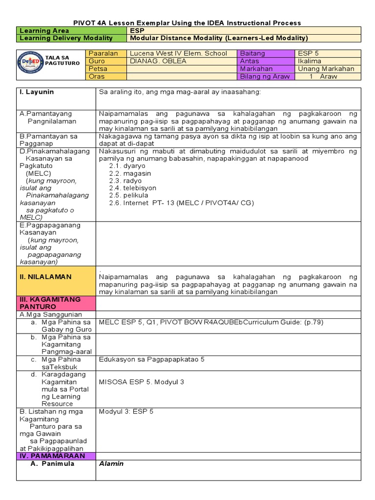 Esp 5 Module 3 | PDF
