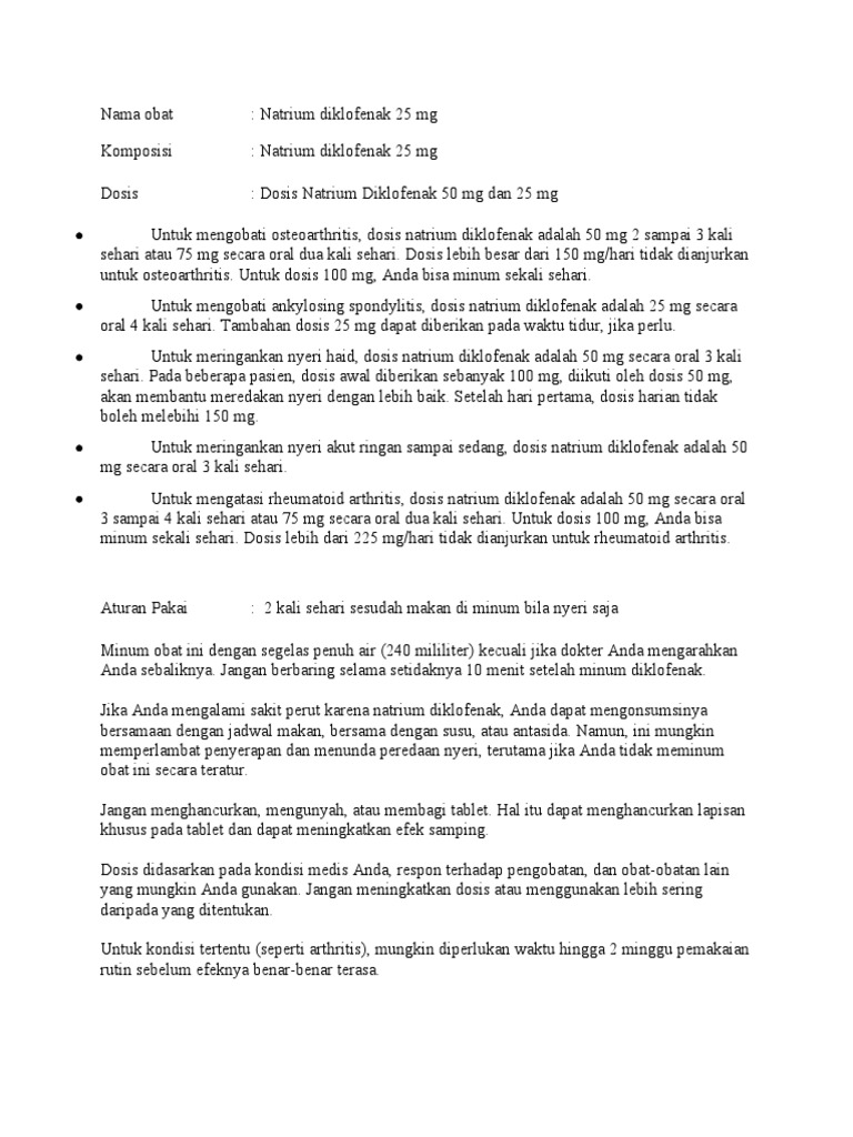 Natrium Diklofenak | PDF