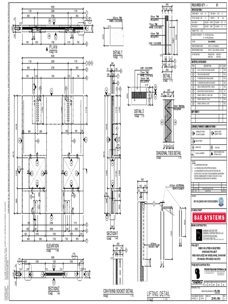 TSF Shop Drawing For Review | PDF | Precast Concrete | Composite Material
