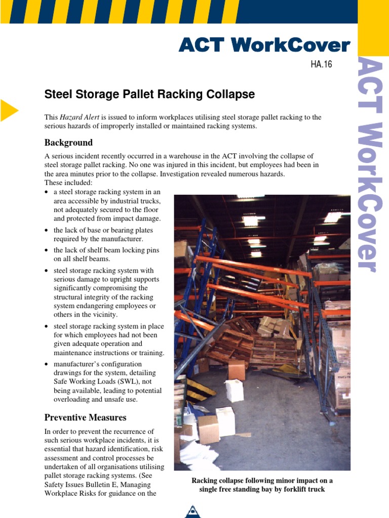 HA16-steel Storage Pallet Racking Collapse | PDF | Warehouse | Pallet