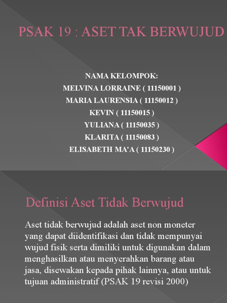 Psak 19 Aset Tidak Berwujud | PDF
