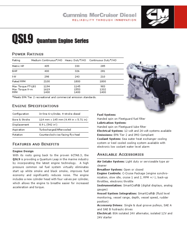 Quantum Engine Series: Ower Atings | PDF | Engines | Horsepower