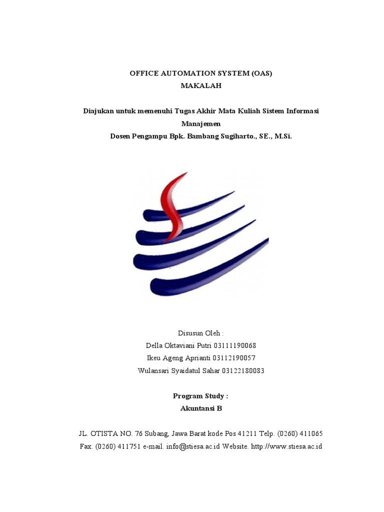 (Revisi) Tugas - Akhir - Kel - 6 - Office - Automation - System - (Oas) | PDF
