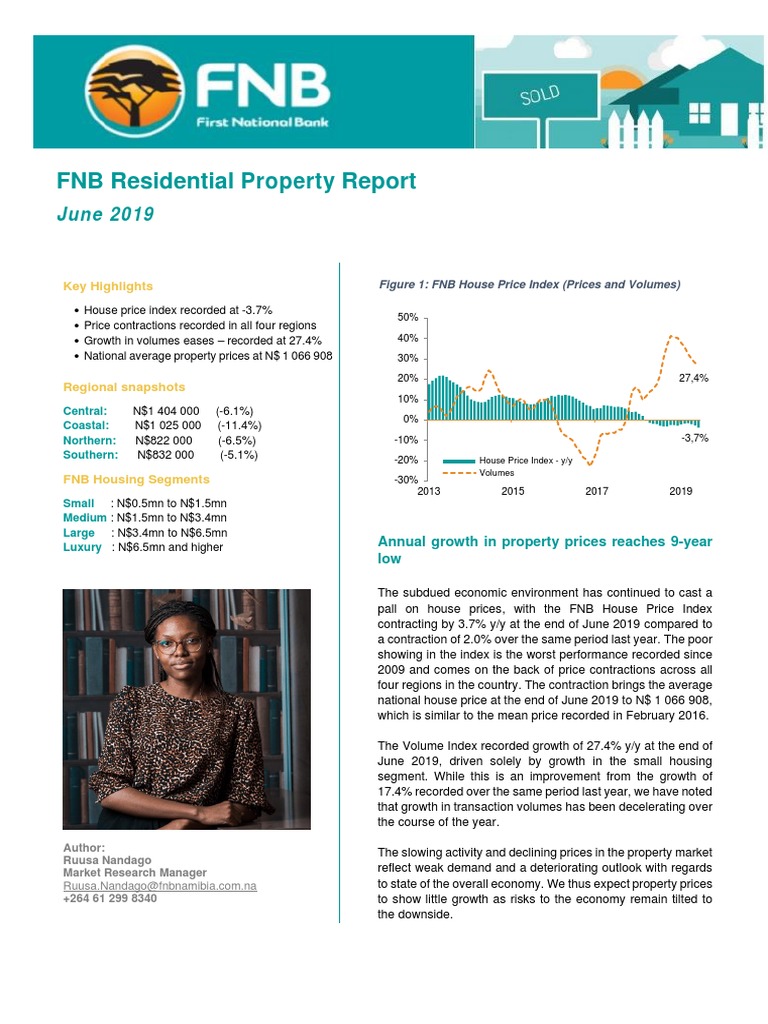 FNB Residential Property Report: June 2019 | PDF | Loan To Value Ratio ...