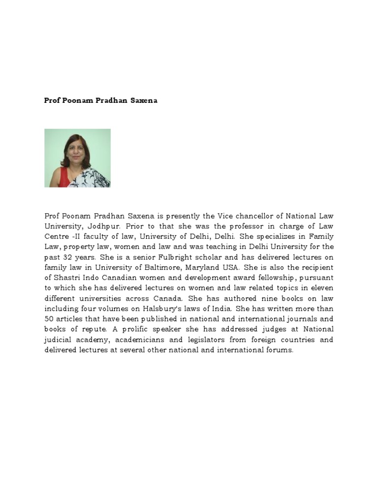 Profile-Poonam Saxena PDF | PDF