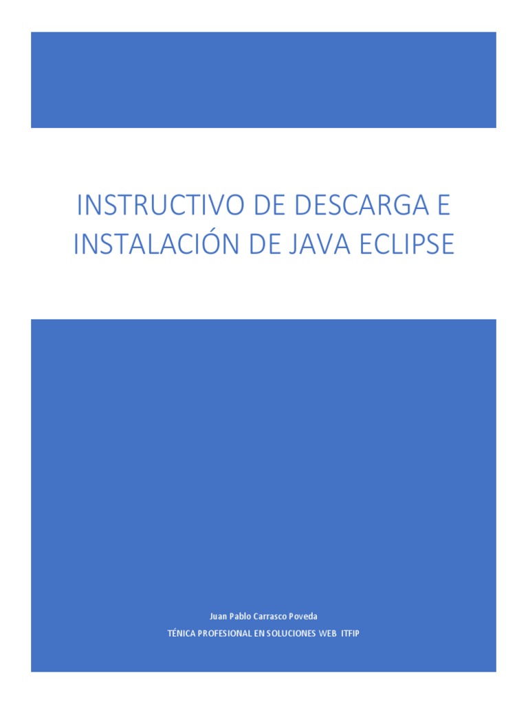 Como Descargar El IDE Eclipse | PDF | Entorno de desarrollo integrado ...