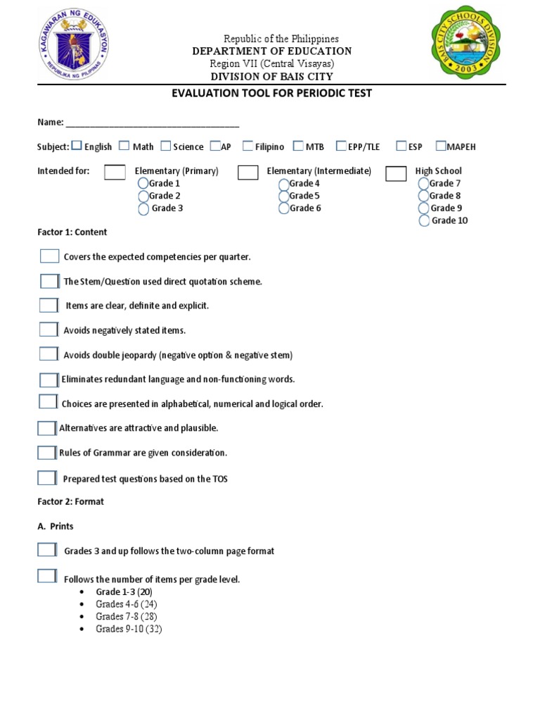 Evaluation Tool For Periodic Test | PDF | Communication