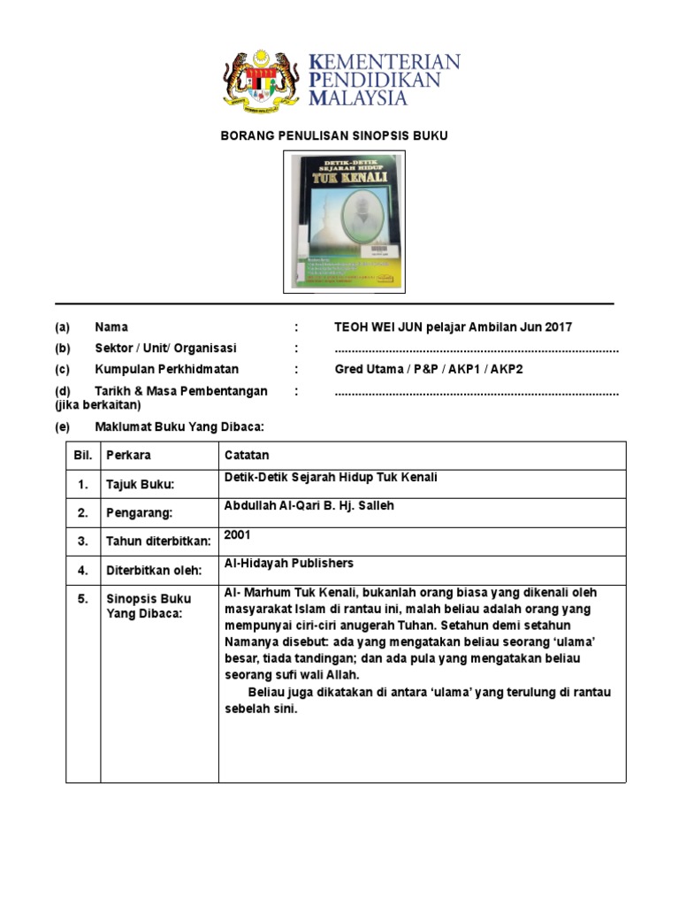 Detik-Detik Sejarah Hidup Tuk Kenali | PDF