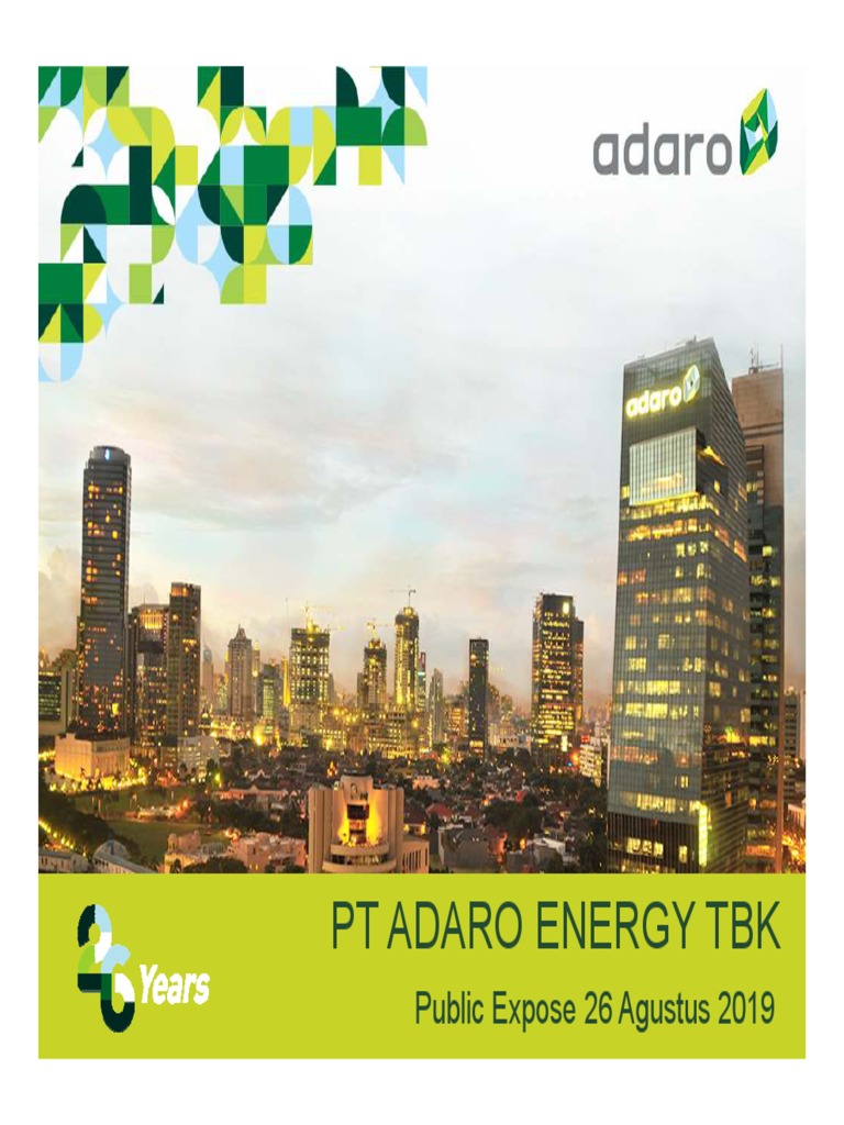 Public Expose 2019 (ADRO) PT ADARO ENERGY TBK | PDF
