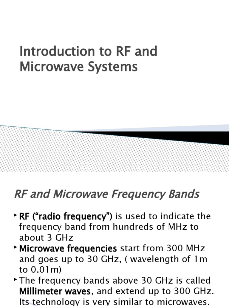 Introduction To RF and Microwave Systems | PDF | Microwave | Radio Spectrum