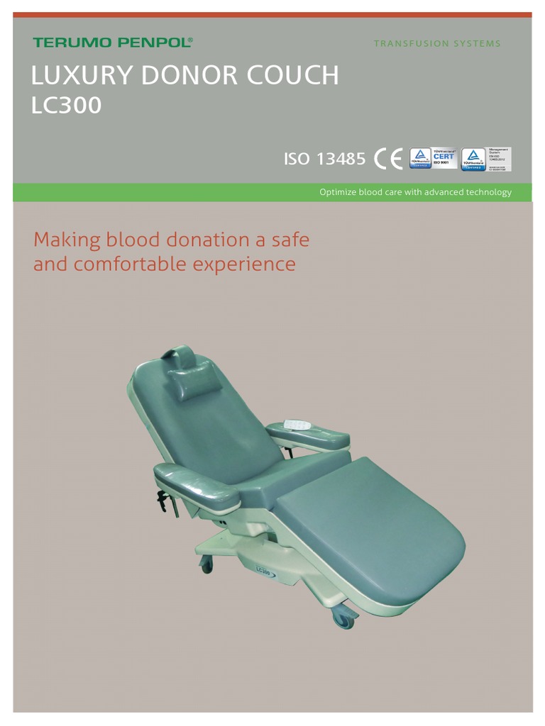 Luxury Donor Couch: Making Blood Donation A Safe and Comfortable ...