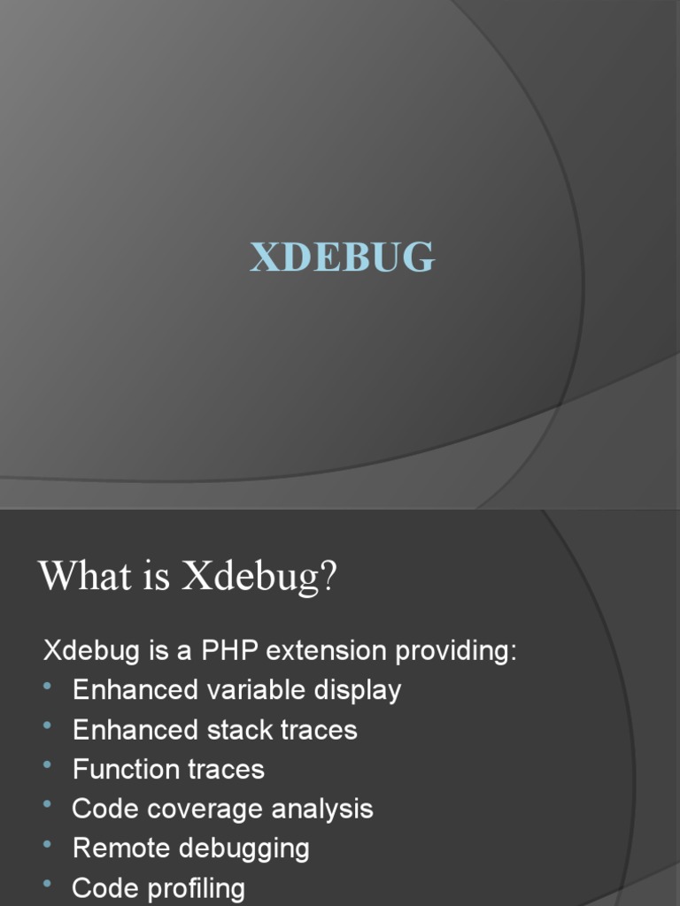 Xdebug | PDF | Debugging | Parameter (Computer Programming)