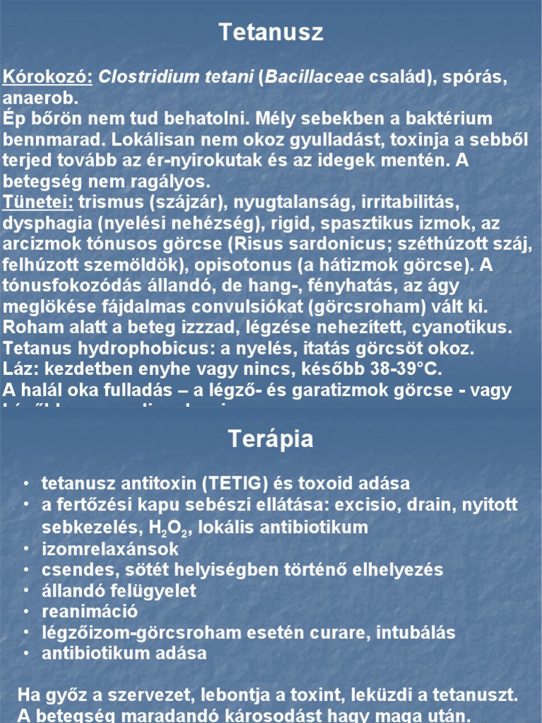 Tetanusz | PDF