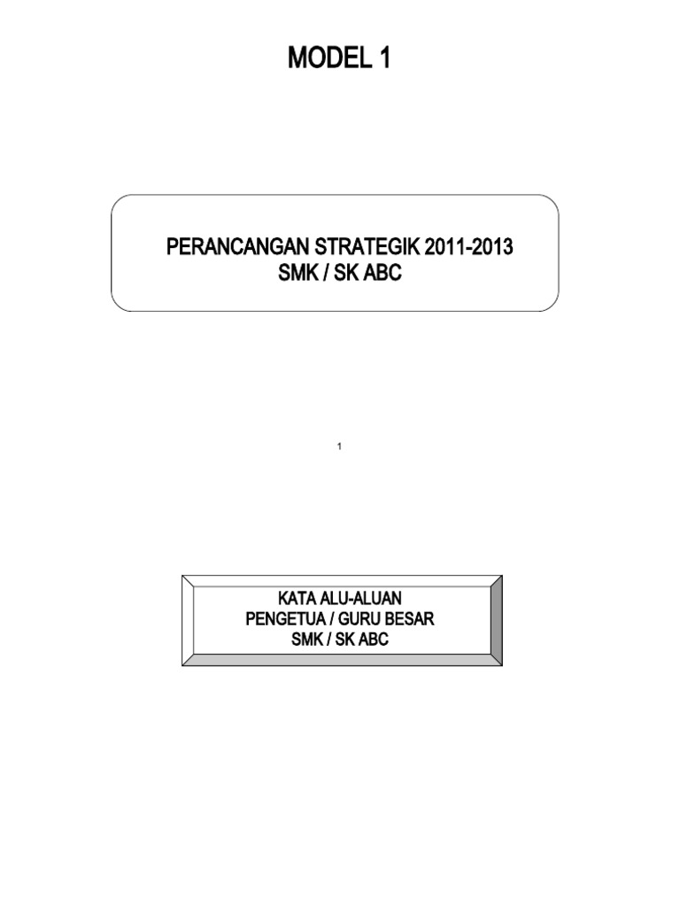 402 - Contoh Perancangan Strategik Sekolah | PDF