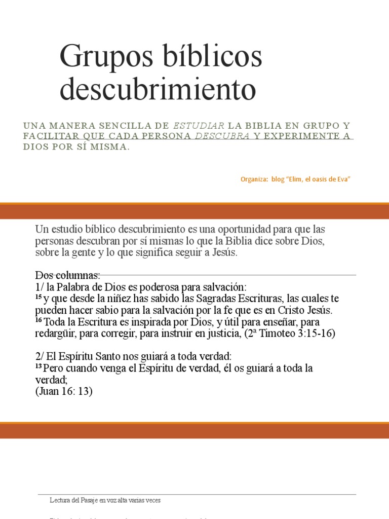 Estudio Bíblico: Descubrimiento en Grupo | PDF | Amor | Biblia