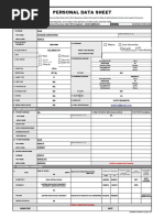 CS Form No. 212 Revised Personal Data Sheet Sample Form | PDF ...