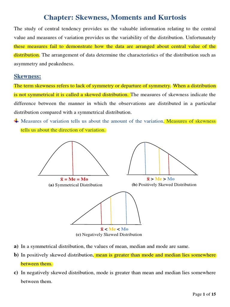 Difference Between Skewness And Kurtosis