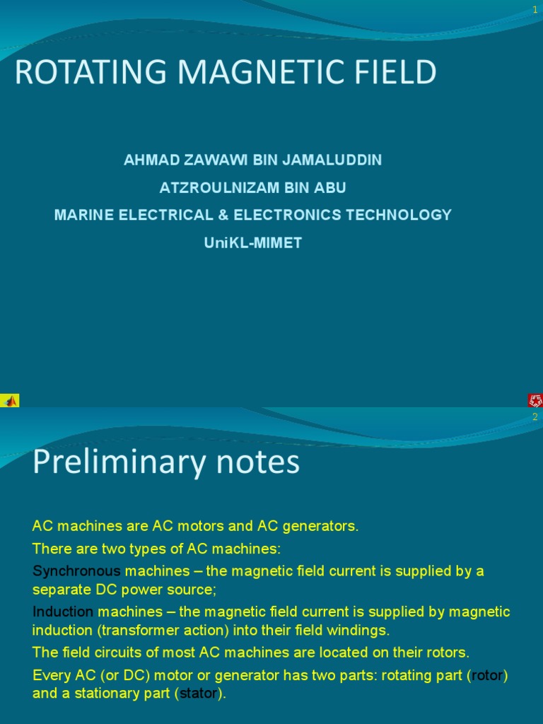 Understanding Rotating Magnetic Fields | PDF | Electric Motor ...